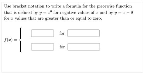 Solved Use Bracket Notation To Write A Formula For The Chegg