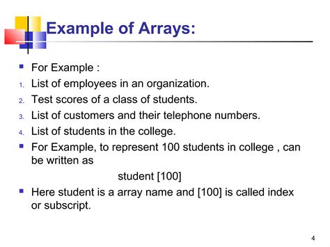 Array In C Ppt