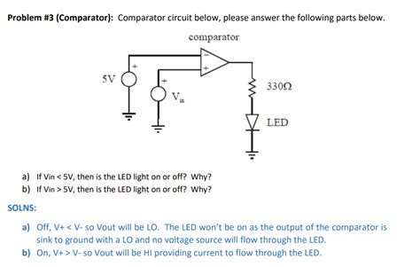 Comparator Circuit Analysis Electrical Engineering Stack Exchange