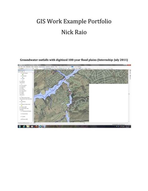 Gis Work Example Portfolio Pdf