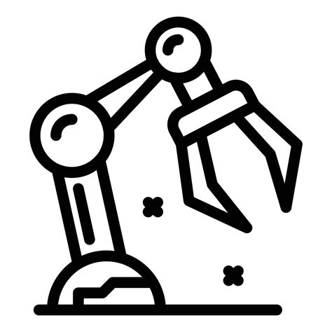Robot Hand Icon Outline Vector Mission Core 15101124 Vector Art At Vecteezy