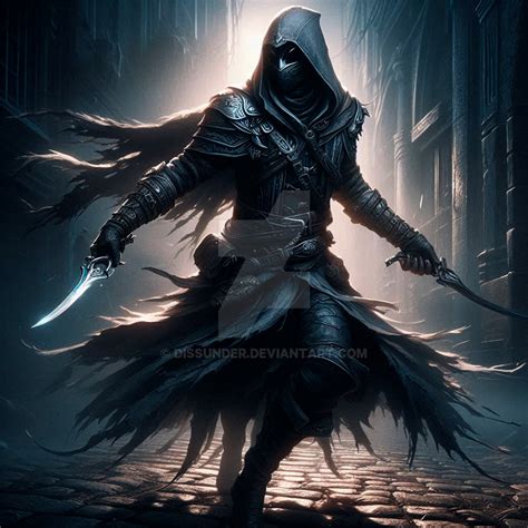 Hooded Human Assassin Masked Character Art Adopt D By Dissunder On