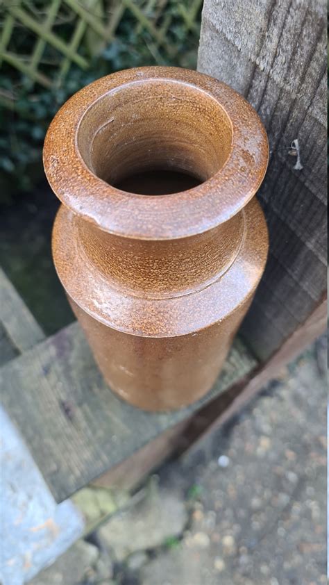 Antique Stoneware Blacking Bottle Etsy