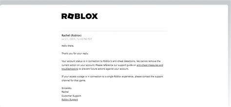 Falsely Terminated Account Flagged By Roblox Support Page 2 Platform Usage Support