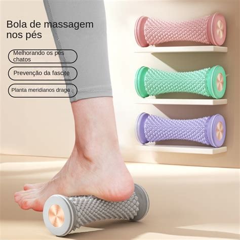 Rolo De Massagem Massageador De Pés Bola De Ioga Fáscia Plantar