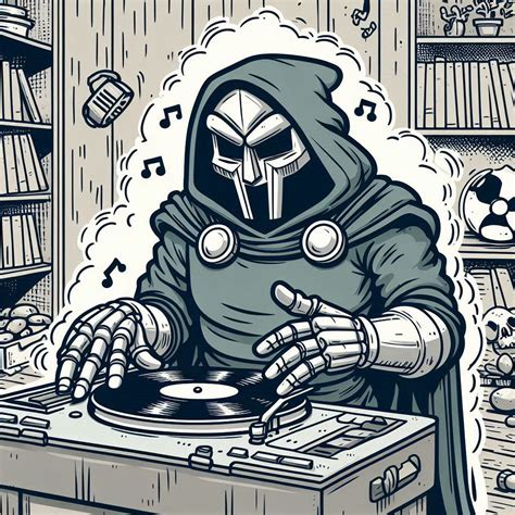 Mf Doom Cartoon Style