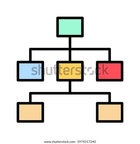 Hierarchy Roadmap Scheme Icon Vector Image Stock Vector Royalty Free 1974317240 Shutterstock
