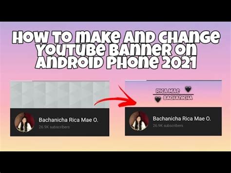 How to Make and Change Youtube Banner on Android Phone 2021 (Youtube ...