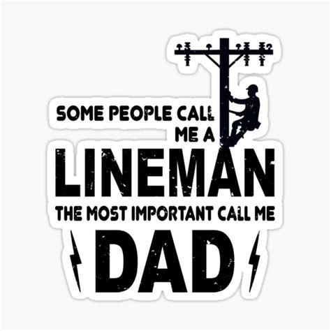 Lineman Dad Stickers Redbubble