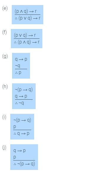 Solved Exercise Valid And Invalid Arguments Expressed Chegg