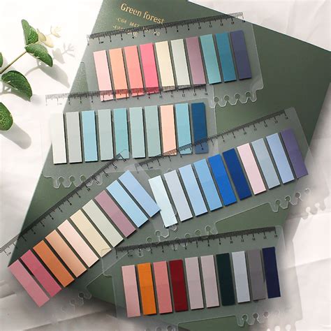 Solid Color Index Stickers 200 Sheets Index Label Marker Sticky Note Planner Stickers Bookmark