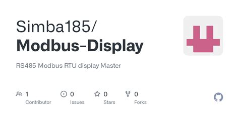 GitHub Simba185 Modbus Display RS485 Modbus RTU Display Master