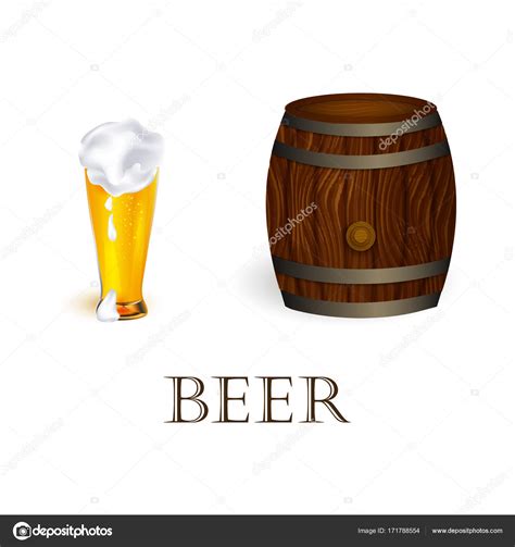 벡터 현실적인 맥주 기호 개체 집합 스톡 벡터 ©sabelskaya 171788554