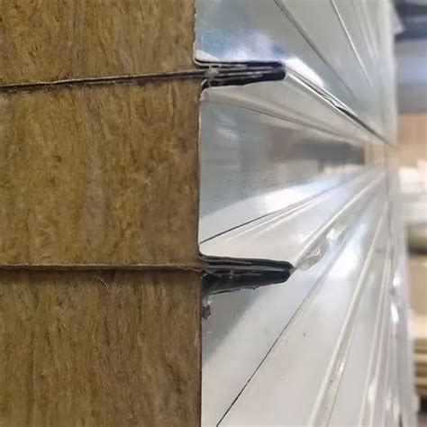 Building Material High Density Rockwool Sandwich Panel For Roof And Wall Cladding System