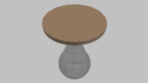 Round Shape Stool 3d Elevation Cad Block