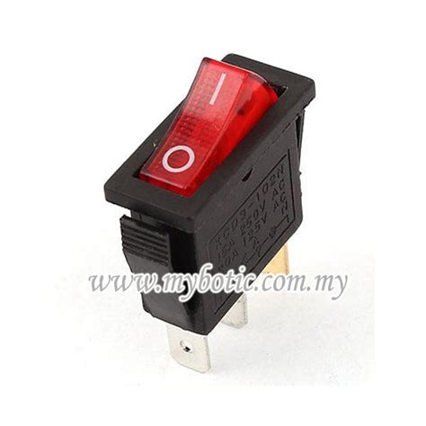 SPDT Rocker Switch 3 Pins With Red LED Shopee Malaysia