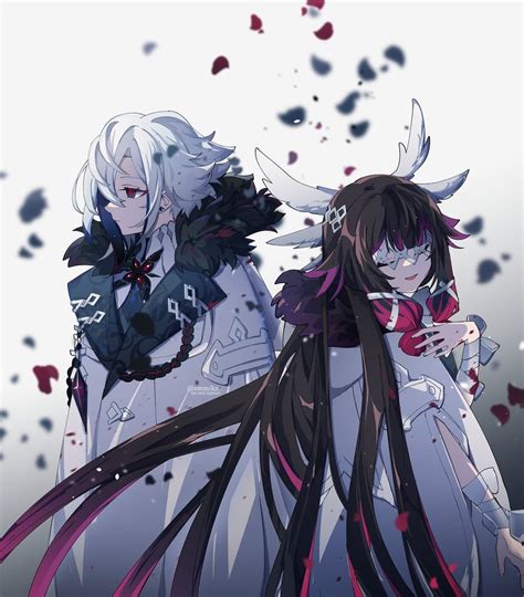 Arlecchino And Columbina Genshin Impact Drawn By Emmikn Danbooru