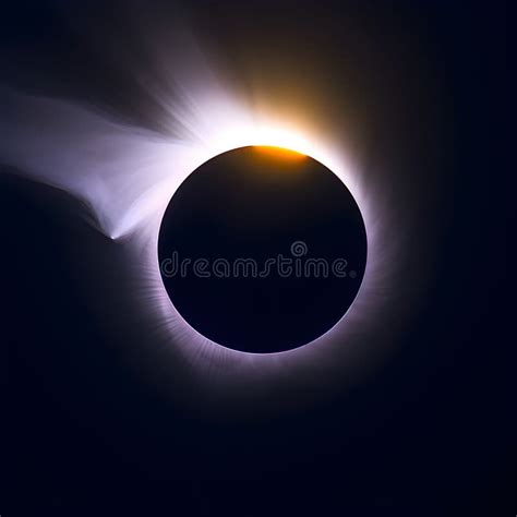 Ai Generated Illustration Of A Total Solar Eclipse Stock Illustration