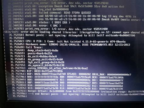Boot Kernel Panic Issue Ask Ubuntu