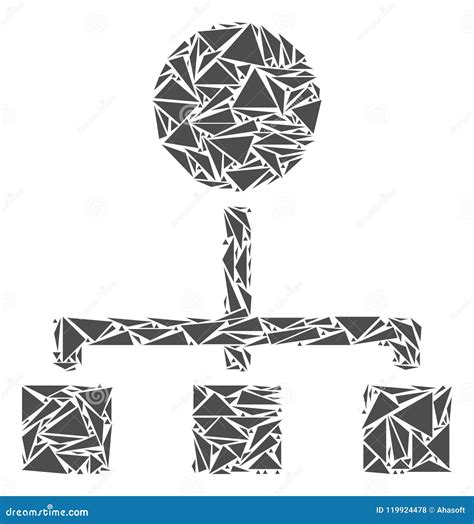 Hierarchy Mosaic Of Triangles Stock Vector Illustration Of Organize Diagram 119924478