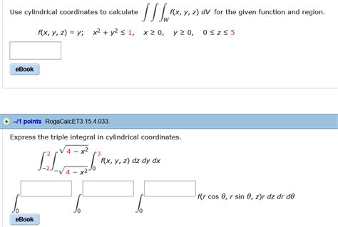 Solved 1 L Use Cylindrical Coordinates To Calculate F X Y