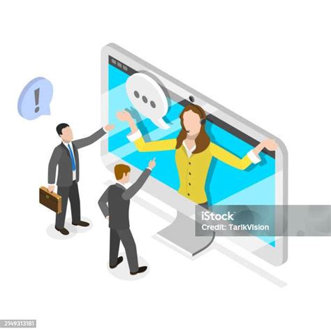 헬프 데스크 플랫폼의 3d 등각 투영 평면 벡터 그림입니다 항목 3 고객에 대한 스톡 벡터 아트 및 기타 이미지 고객 등측