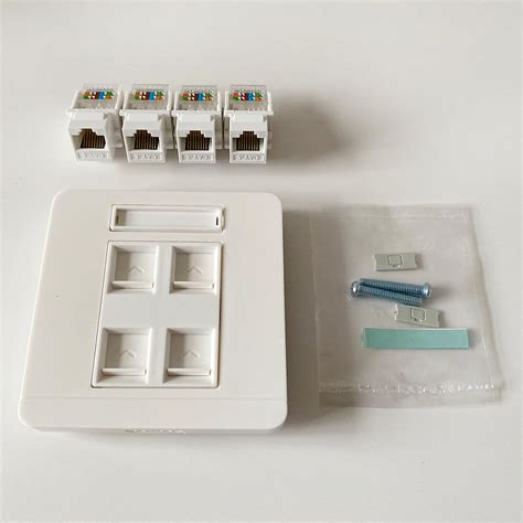 4 Port Network Wall Plug Rj45 Cat6 Lan Faceplate Gigabit Internet Jack 86mm Fruugo Uk