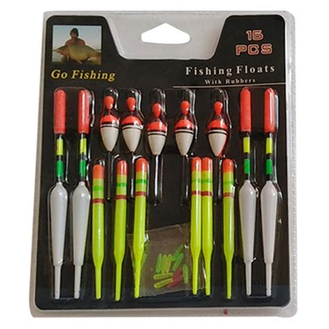Hot 15pcs세트 플로트 수직 부표 바다 낚시 플로트 모듬 플로트 낚시 장비 크기 대부분의 유형의 낚시 첨부 파일낚시 도구 Aliexpress