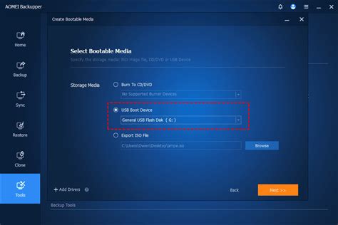 How To Save Backup Image Files On The Winpe Bootable Usb Flash Drive
