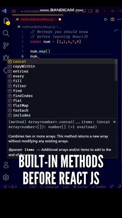 😋😋 Want To Learn Reactjs Must Learn These Methods In Javascript First