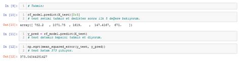 python random forests regresyon