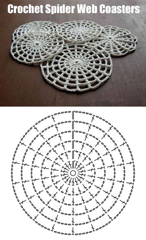 Reverse Single Crochet Stitch For Doilies Spider Web Coaster Crochet