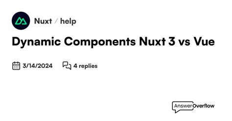 Dynamic Components Nuxt 3 Vs Vue Nuxt