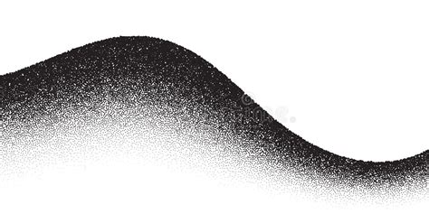 Dotwork Wave Pattern Background Black Noise Stipple Dots Dotted