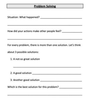 Problem Solving Visual Guide By ABA Resource Shop TPT