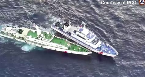 တောင်တရုတ်ပင်လယ်၌ ဖိလစ်ပိုင်စက်လှေကို တရုတ်ကမ်းခြေစောင့်တပ်က ရေအမြောက် ထိုးပြီး မောင်းထုတ်