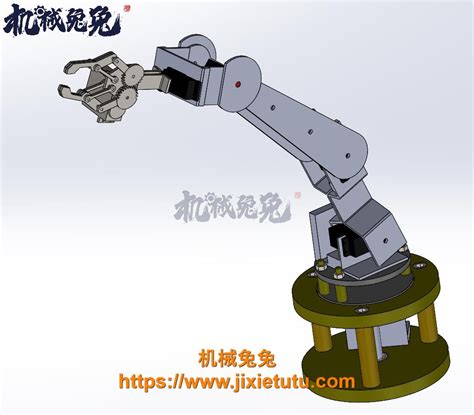 机械臂图纸气动机械手六轴3d图纸自由度机械臂solidworks设计90套机械兔兔