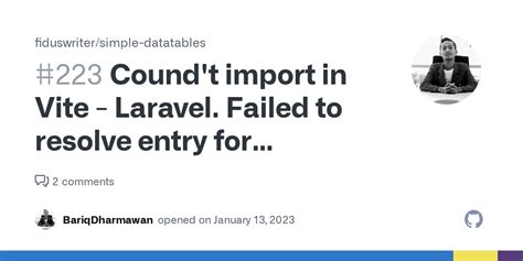 Coundt Import In Vite Laravel Failed To Resolve Entry For Package