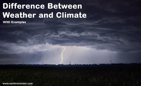 Explaining Difference Between Weather And Climate Earth Reminder