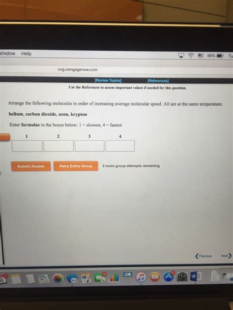 Solved Arrange The Following Molecules In Order Of