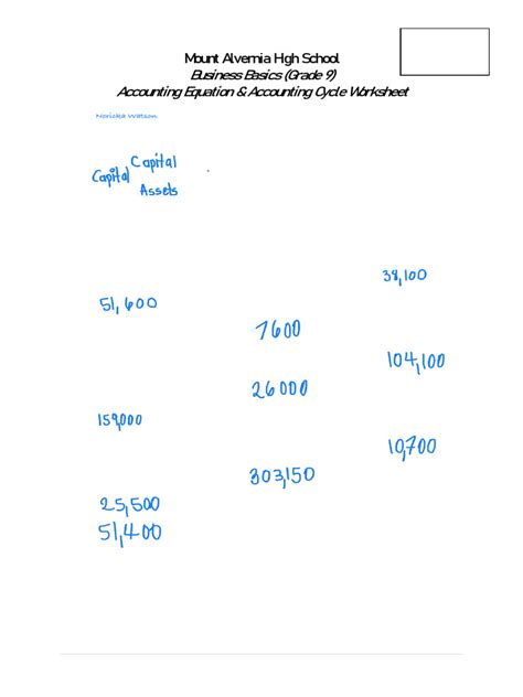 Accounting Equation Worksheet Pdf Financial Accounting Corporations