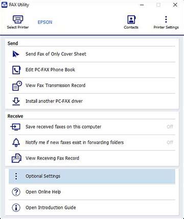Setting Up The Fax Utility Windows