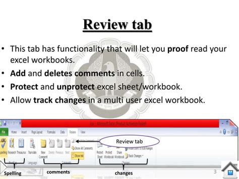 Excel Review Nd View Tab Pptx