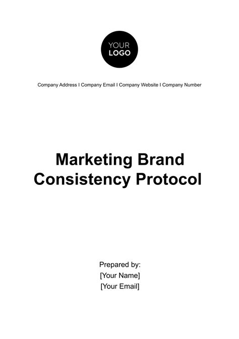 Free Marketing Brand Consistency Protocol Template To Edit Online