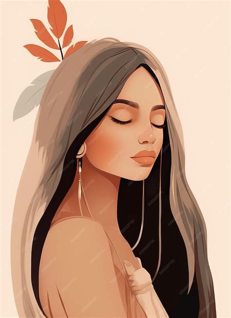 Premium Photo Abstract Woman Face In Geometric Shapes Illustration