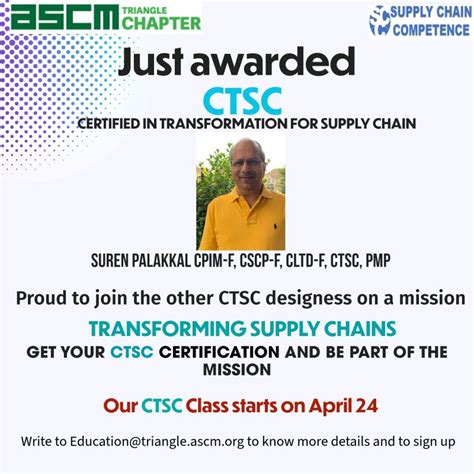 Suren Palakkal Cscp F Cltd F Cpim F Pmp On Linkedin Glad That I Got My Ctsc Certified In