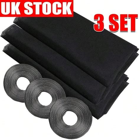 3 Packs Self Adhesive Window Mosquito Netting Invisible Mesh Screen