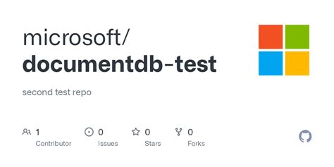 github microsoft documentdb test second test repo