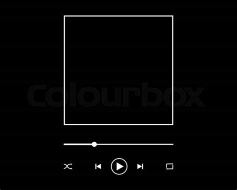 Audio Player Interface Template With Album Cover Frame Slid Colourbox