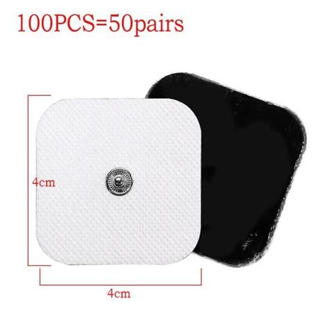 4x4cm 100pcs 100 50 Pièces Électrodes Auto Adhésif Remplacement Dizaines Tampons Stimulateur